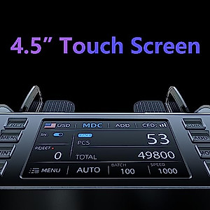 Aneken Mixed Denomination Money Counter Machine, Value Counting, Mixed Counting with 2 CIS/UV/MG/IR/DD/DBL/HLF/CHN, Counterfeit Bill Detection, Cash Counter with Touch Screen
