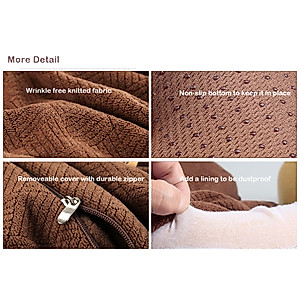 Sigmat Recliner Cushion for Elderly with Memory Foam 20x20x3 Inches Large Square Seat Cushion for Recliner Chair, Floor Pillow, Truck Seat Cushion Coffee