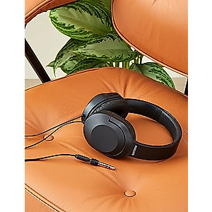 PHILIPS Audio H2005BK/00 Over-Ear Stereo Headphones Wired (2 m Cable, 40 mm Neodymium Drivers, Passive Noise Isolation, Adjustable Headband, Lightweight) Black