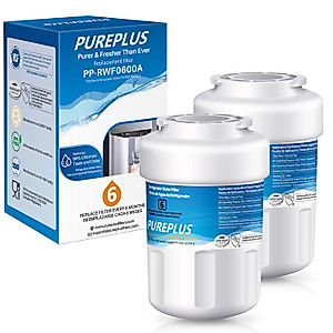 PUREPLUS Water Filter Replacement for HDX FMG-1, MWFP, MWFA, PL-100, WFC1201, RWF0600A, PC75009, RWF1060, 197D6321P006, GSE25GSHECSS, Kenmore 469991 Refrigerator Cartridge, 2Pack