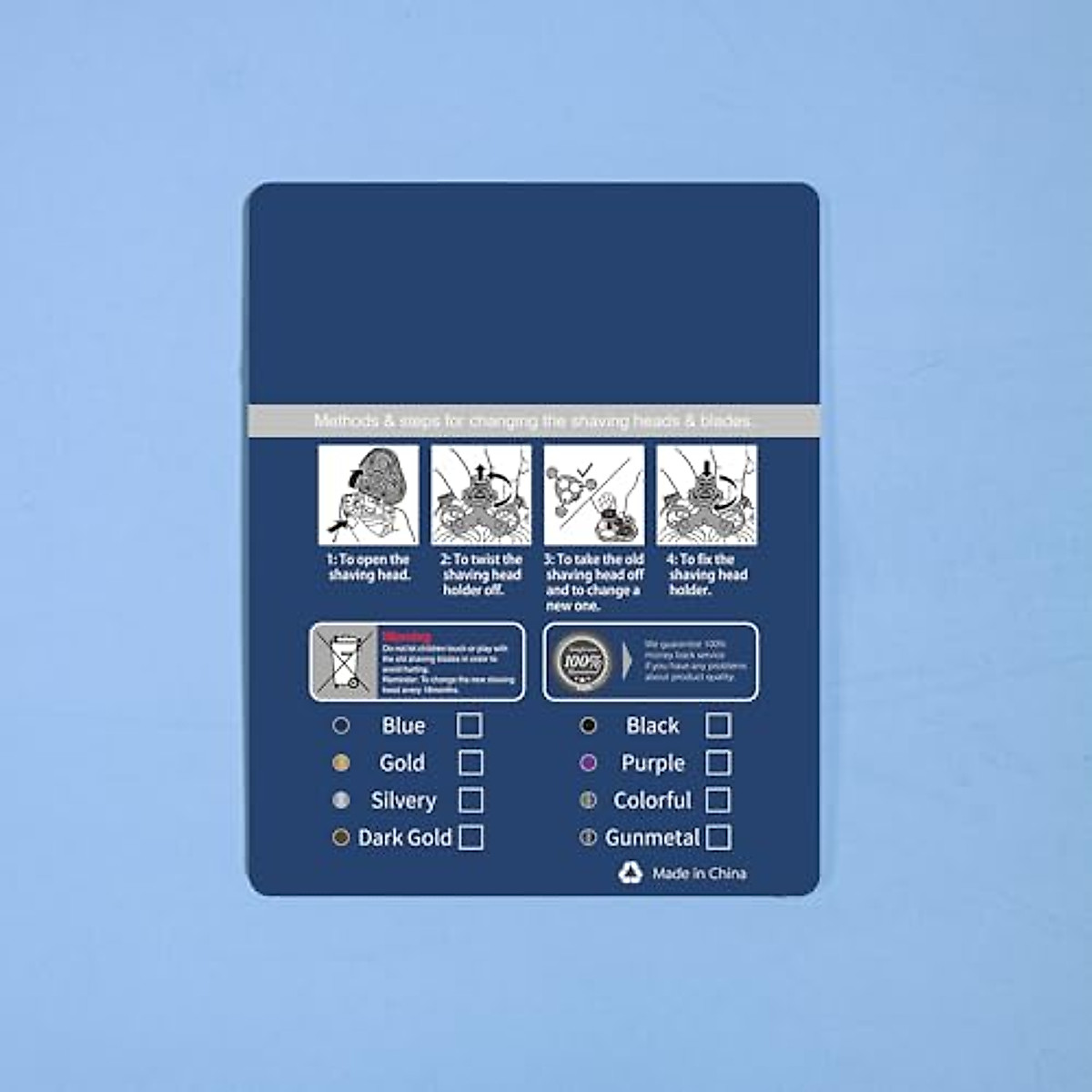 Phisco 203D-6A Replacement Shaver Heads (3-Pack) - ValueDuo Upgrade for RMS8112 Series | Waterproof Universal Fit Electric Razor Heads | Enhance Your Grooming Routine