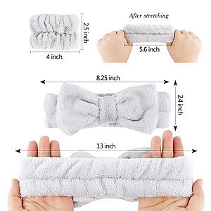 6 Pcs Microfiber Spa Set - Headband, Face Wash Headbands, Makeup Headbands with Wristbands for Skincare