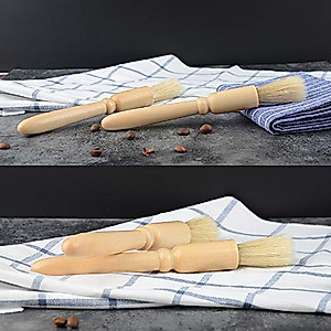 Espresso Machine Cleaning Brush Set - CAFEMASY 4 Pieces Coffee Cleaning Brush Natural Bristles Wooden Brush for Coffee Grinder and Nylon Brush for Espresso Machine Cleaning