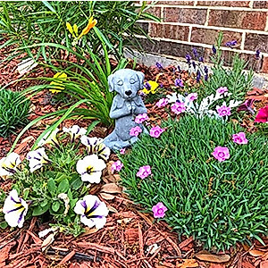 EatingBiting 4.7" Meditation Dog Statue Yoga Dog Garden Decor Buddha Art Sculptures Home Ornament Garden Decoration, Home Decoration (Meditation Dog Statue, Dog Buddha