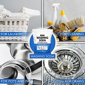 Harris Washing Soda, Sodium Carbonate, Laundry Booster and Multipurpose Cleaner, 10lb