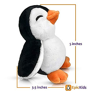 Stuffed Penguin - Plush Stuffed Penguin Toy - Meet Mr. Chill, The Baby Penguin Stuffed Animal - A Huggable, Soft, Adorable 5" Baby Penguin - Great Gift for Penguin Lovers of All Ages, Girls and Boys