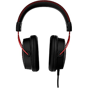 HyperX Cloud Alpha - Gaming Headset, Dual Chamber Drivers, Legendary Comfort, Aluminum Frame, Detachable Microphone, Works on PC, PS4, PS5, Xbox One/ Series X|S, Nintendo Switch and Mobile – Red