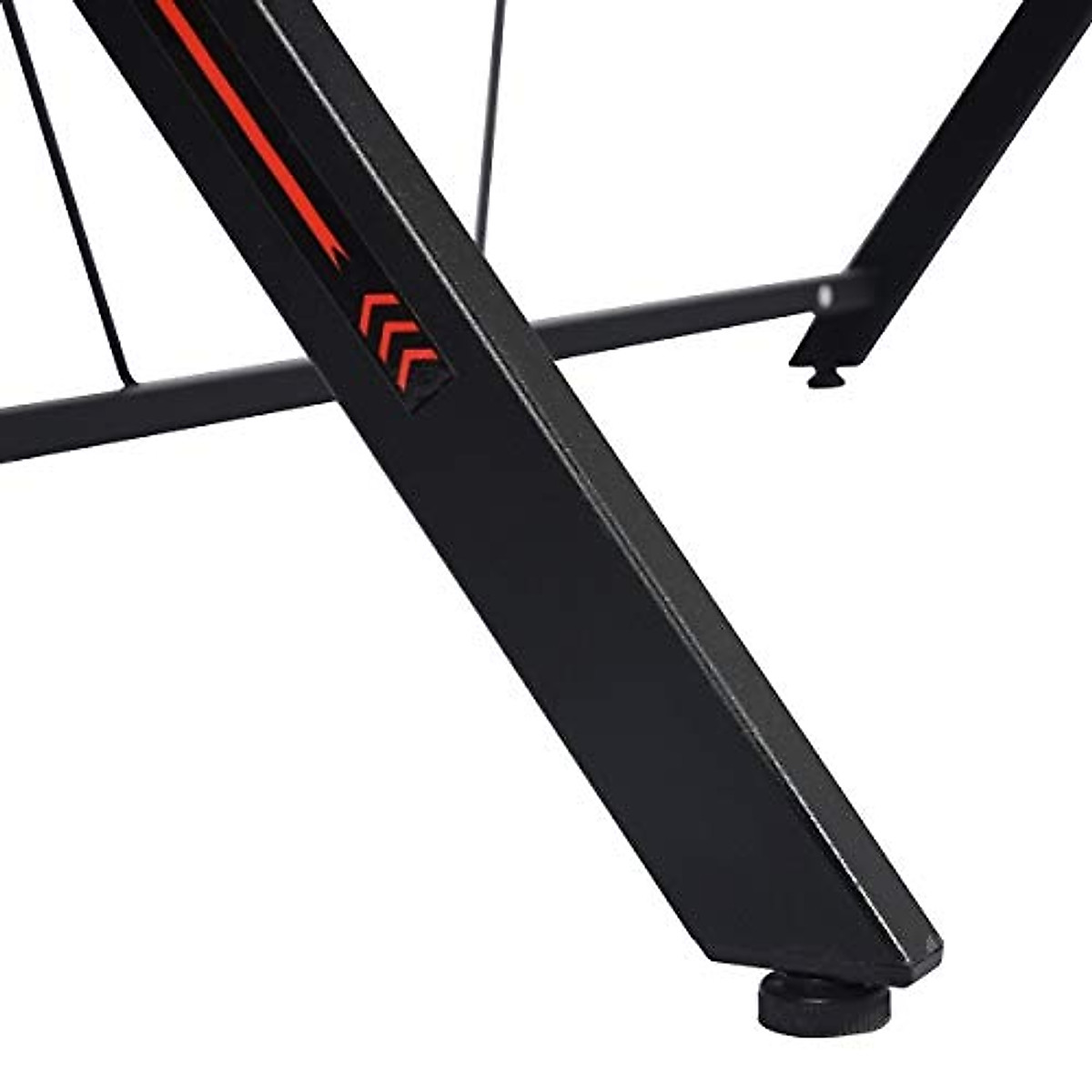 FurnitureR 47'' Gaming Desk with Monitor Stand Computer Gaming Table Home Office Desk with Cup Holder and Headphone Hook, Modern Simple Gamer Game Table, Black