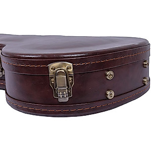 Crossrock Hardshell Arch Top Wood Case fits Les Paul Electric Guitars-Brown(CRW620LBR)