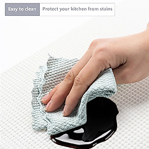 TJWODO Shelf Cabinet Liner,Drawer Liners Non Adhesive Easiest Install Mat, Strong Grip Bottom,Easy Clean Non Slip Shelving Liner for Kitchen Cabinets,12" x20'