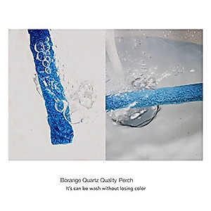 Borangs Parrot Perches Bird Stand Natural Wood Quartz Sand Branches Nail Perch for Small Medium Birds Cockatiel Cockatiel Parakeet Conure Cage Accessory Pack of 2 (Upgraded New Version 25cm/10)