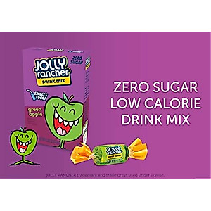 Jolly Rancher SINGLES TO GO! Green Apple, 6 boxes with 6 packets each - 36 total servings