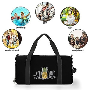Unique Hawaiian Sports Gym Bag Travel Duffel Bag Weekend Overnight Bag Carry on Bags for Women Men