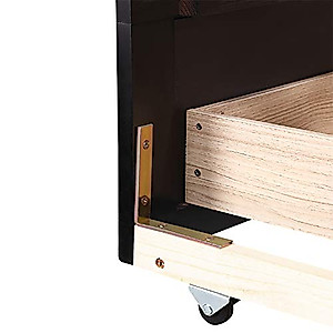 Flieks Daybed with Trundle Bed and 2 Storage Drawers, Sofa Bed, 78.2" L x 79" W Extendable Bed Daybed for Bedroom Living Room