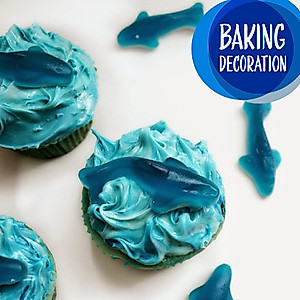 Blue Sharks Gummy Candy, Blue Raspberry Flavor, 2-Pound Bag