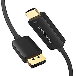 CableCreation Active DisplayPort to HDMI Cable 4K@60Hz HDR, 8FT Unidirectional DisplayPort 1.4 to HDMI Monitor Cable, DP to HDMI Cable Support 4K@60Hz, 2K@144Hz, 1080P@144Hz, Eyefinity Multi-Display
