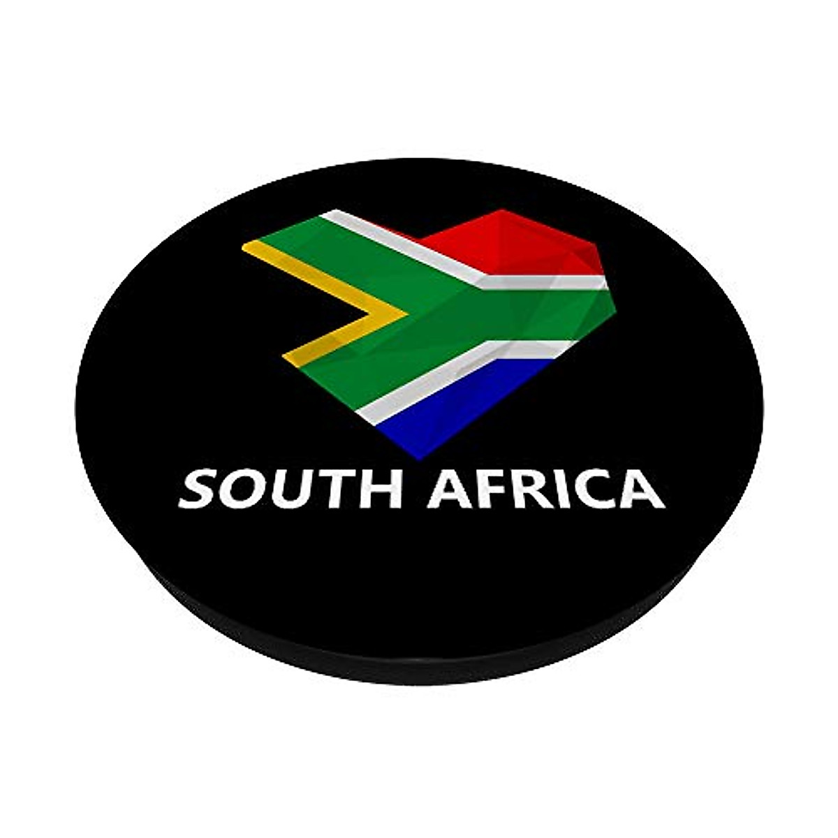 Love South Africa Flag Polygon, South African Pride PopSockets Grip and Stand for Phones and Tablets