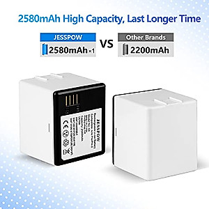 JESSPOW Replacement Battery for Arlo Pro, Arlo Pro 2 (VMA4400) 1-Pack 2580mAh Li-ion Rechargeable Batteries for Arlo Pro/Pro 2 [ ONLY for Arlo Pro/Pro 2 Camera ]