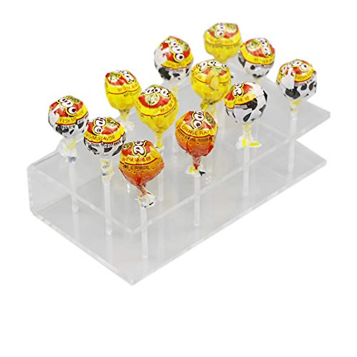 HMROVOOM 2 Pack 12 Holes Acrylic Lollipop Holder,Lollipop Stand Holder for Party,Cake Pop Stand 12 Hole,Cake Pop Stands for Dessert Table