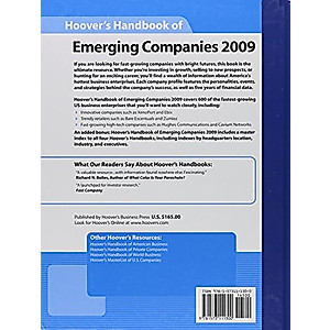 Hoover's Handbook of Emerging Companies 2009