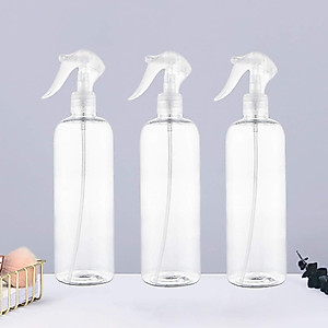 HEMOTON 3 Pcs Plastic Spray Bottle Empty Mist Spray Bottle Trigger Sprayer Leak Proof Refillable Atomizers for Hair Salons Household Cleaners