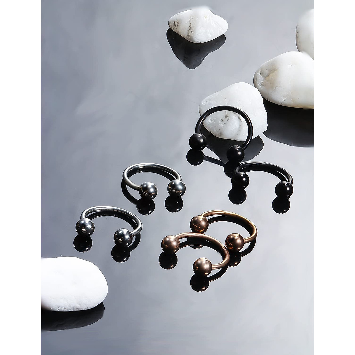 Yaalozei 20G Lip Ring Hoop Piercing Jewelry 20 Gauge Surgical Stainless Steel Septum Nose Hoop Eyebrow Lip Smiley Ring Cartilage Helix Tragus Daith Rook Earring Hoop Piercing Jewelry Men Women Silver