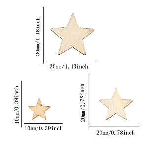 100 pcs Wooden Stars Slices Mixed Suit Star Shapewooden Cutouts Ornaments Wedding Party DIY Crafts Table Scatter Christmas Gift Decoration
