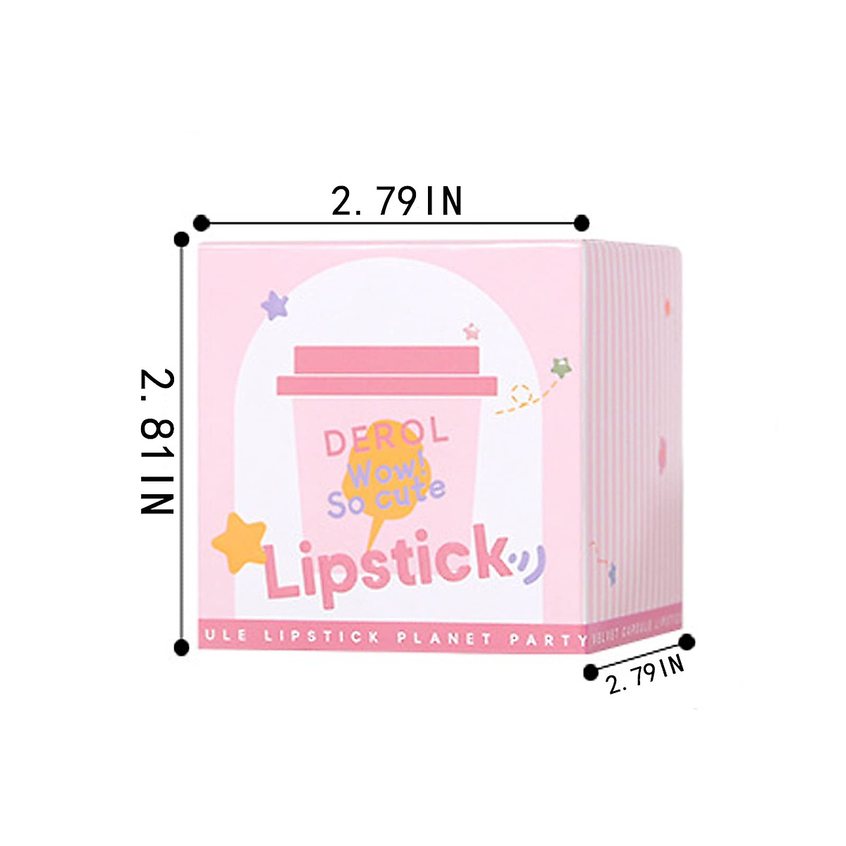 6-Color Mini Matte Color Star Capsule Lipstick set. Mini Long Lasting Non Stick Cups .Velvet Portable Star Candy Colour Capsule Lipstick Set. Suitable For All Kinds Of Occasions, PINK