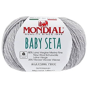 BABY SETA Mondial in 50 g and 140 m balls (Grey (98))