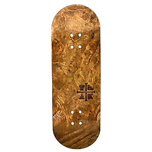 Prolific Wooden Fingerboard Deck, The Graham Cracker - 32mm x 97mm - Handmade, Pro Shape & Size - Five Plies of Wood Veneer - Includes Prolific Foam Tape - Teak Tuning