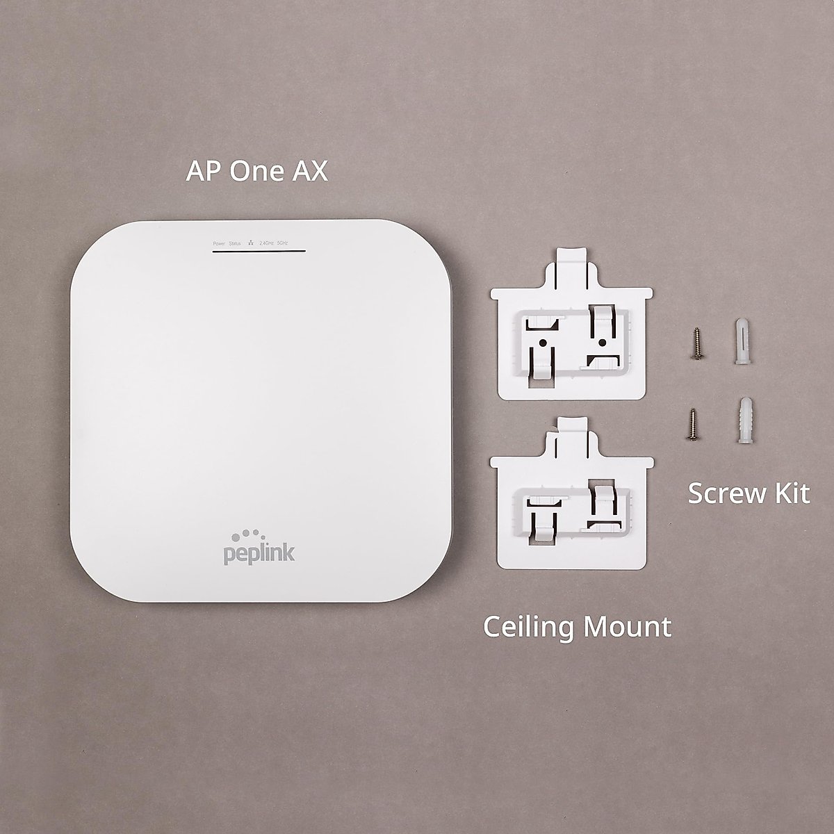 Peplink Wireless WiFi Access Point AP One AX | High-Speed Wi-Fi 6 with Multigigabit Ethernet Port | Dual-Band 4x4 MIMO, Omni Antenna 400ft Coverage | Cloud or Remote Management