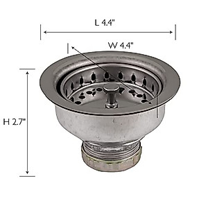 Design House 542985 4-inch Square Corner Hinge, S304 with Basket and Spring Clip, Satin Stainless Steel