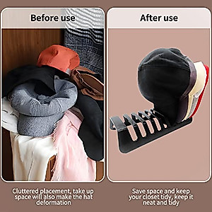ishenkea Baseball Cap Organizer，Cap Organizer For Baseball Caps,Cap Organizer That Can Store 10 Baseball Caps ，No Install Required Ball Cap Organizer