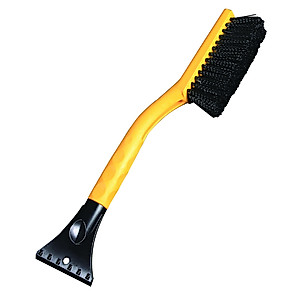 Snow Joe SJBLZD-LED 4-in-1 Telescoping Snow Broom + Ice Scraper (18-Inch) and Mallory 518 16" SnoWEEvel Snow Brush