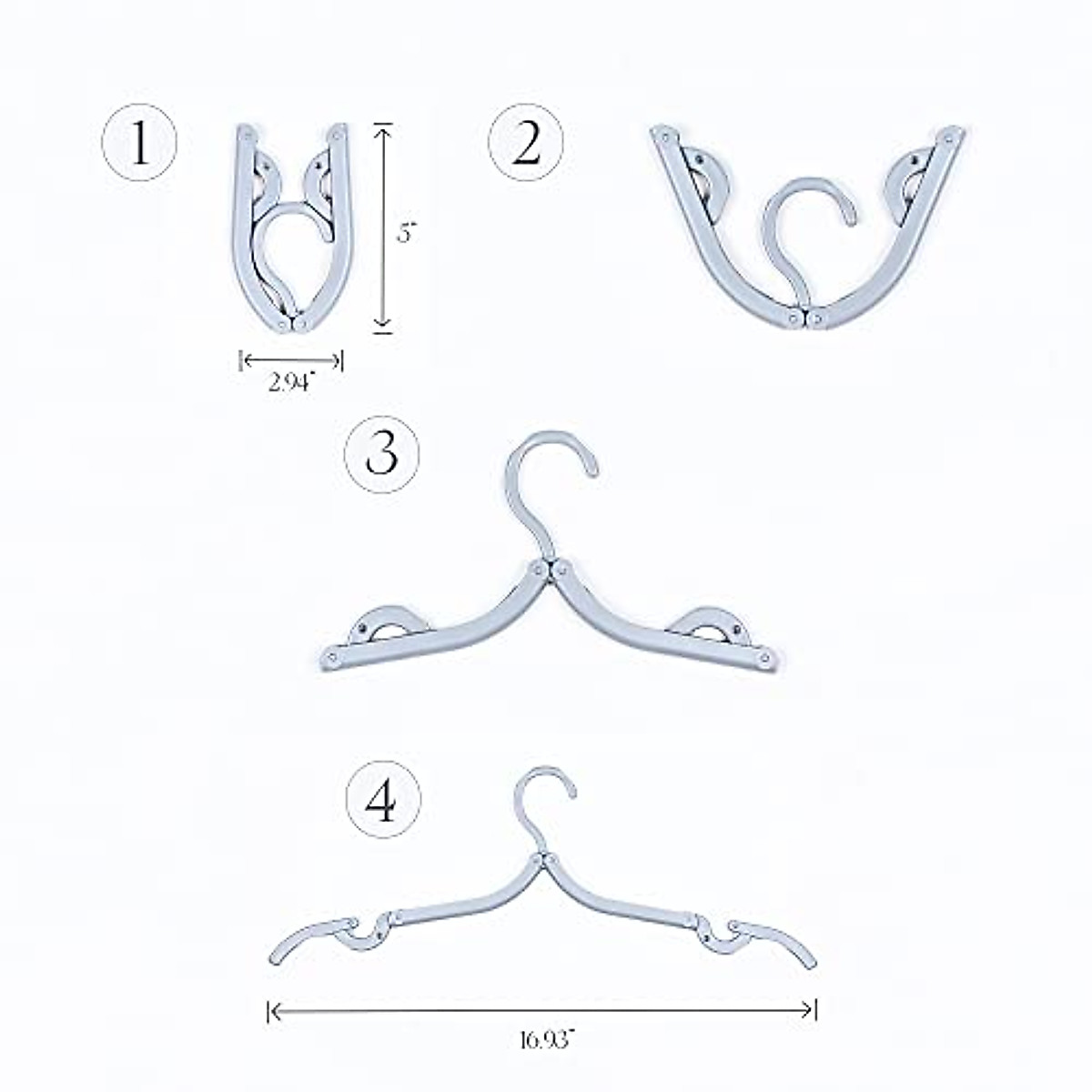 12 Pcs Travel Hangers Foldable Collapsible Hangers Foldable Hangers Collapsible Hangers For Clothes Folding Hangers Portable Travel Accessories Foldable Hanger For Folding Clothes Collapsible Hanger