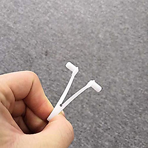 12 Pieces Pool Butterfly Clip V Clip Pool Attachment Clip for Swimming Pool Pole Attachments for Leaf Rake Brush Skimmer Net, White