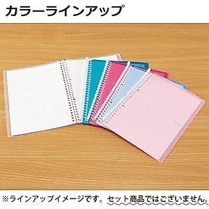 Kokuyo Campus Smart Ring Binder, B5 Light Blue Binder Notebook Up to 60 Sheets 26 Holes Slim Binder Folder with 10 Extra Campus Sarasara Loose-Leaf Paper for Work, Study and Journal, Japan Import
