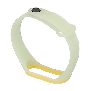 Kafuty-1 Watch Band for Mi Band 6 5 4 3 NFC, Silicone Smartwatch Wrist Luminous Band, Anti Lost Replacement Strap with Porous Adjustment, Smartwatch Bands Wristband Accessories