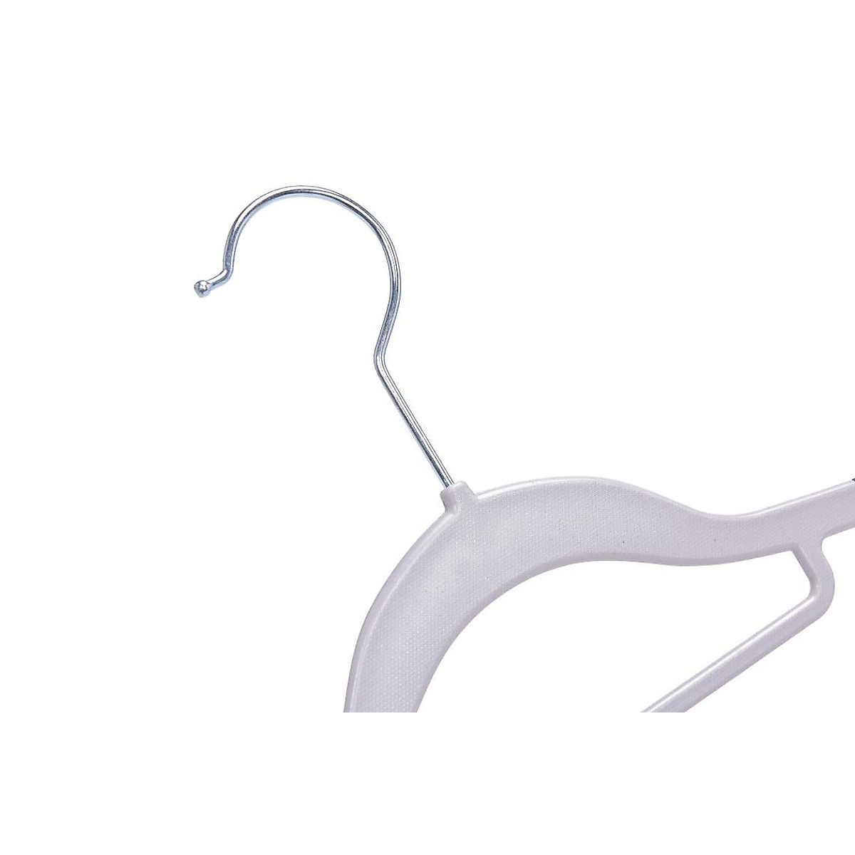 Quality Hangers Clothes Hangers 50 Pack - Non-Velvet Plastic Hangers for Clothes - Heavy Duty Coat Hanger Set - Space-Saving Closet Hangers with Gray Swivel Hooks - Functional Non-Flocked Hangers