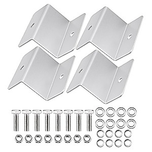 uxcell ZB-01 Silver Tone Solar Panel Mounting Z Bracket Set for Yacht/Solar Panel
