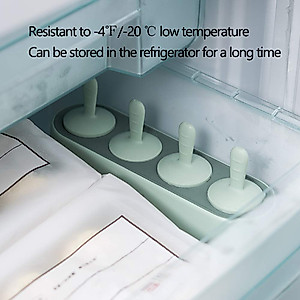 Popsicle Mold Set 4 Pieces Homemade Silicone Popsicle Maker Easy Release Ice Cream Molds Reusable DIY Pop Molds (Pink)