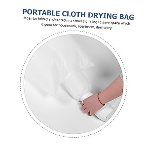 Yardwe Pizza Pan 1 Set Dry Clothes Bag Travel White Air Dry Polyester Clothing Outdoor Pants