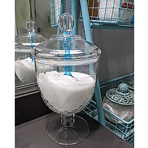 Moflekja Apothecary Jar with Airtight Lid in Premium Acrylic Plastic, Decorative Weddings Candy Buffet, Elegant Storage Jar, 50-Ounce