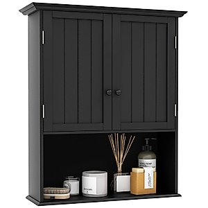 WATERJOY Medicine Cabinet with 2 Doors and an Adjustable Shelf for Living Room