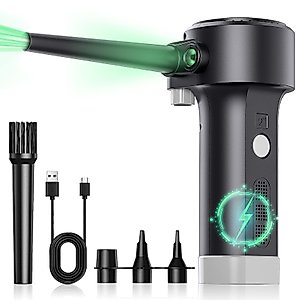 Sukadar Compressed Air Electric Air Duster for Cleaning Computer, Portable 91000 RPM Cordless Air Blower with 10000mAH Rechargeable Battery Replaces Compressed Air Cans for Cleaning Computer Keyboard