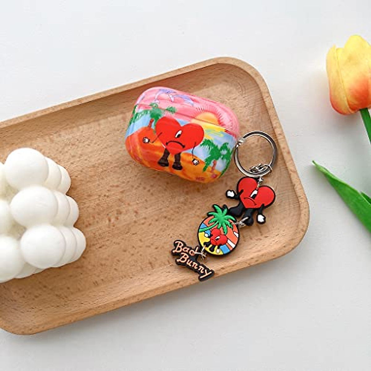 Liphontcta Cute Interesting Design Soft TPU Airpod Pro 2 Case，with Fashion Kawaii Lanyard Keychain，Suitable Man Women Girl 2022 Airpod Pro 2 Case,2019 Airpod Pro case. (Pro 2 Red)