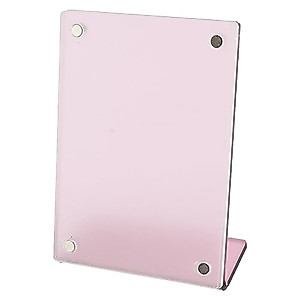Slanted Back Photo Frame, Self Standing Photo Frame Durable Wide Application for Business Cards for Livingroom (Pink)
