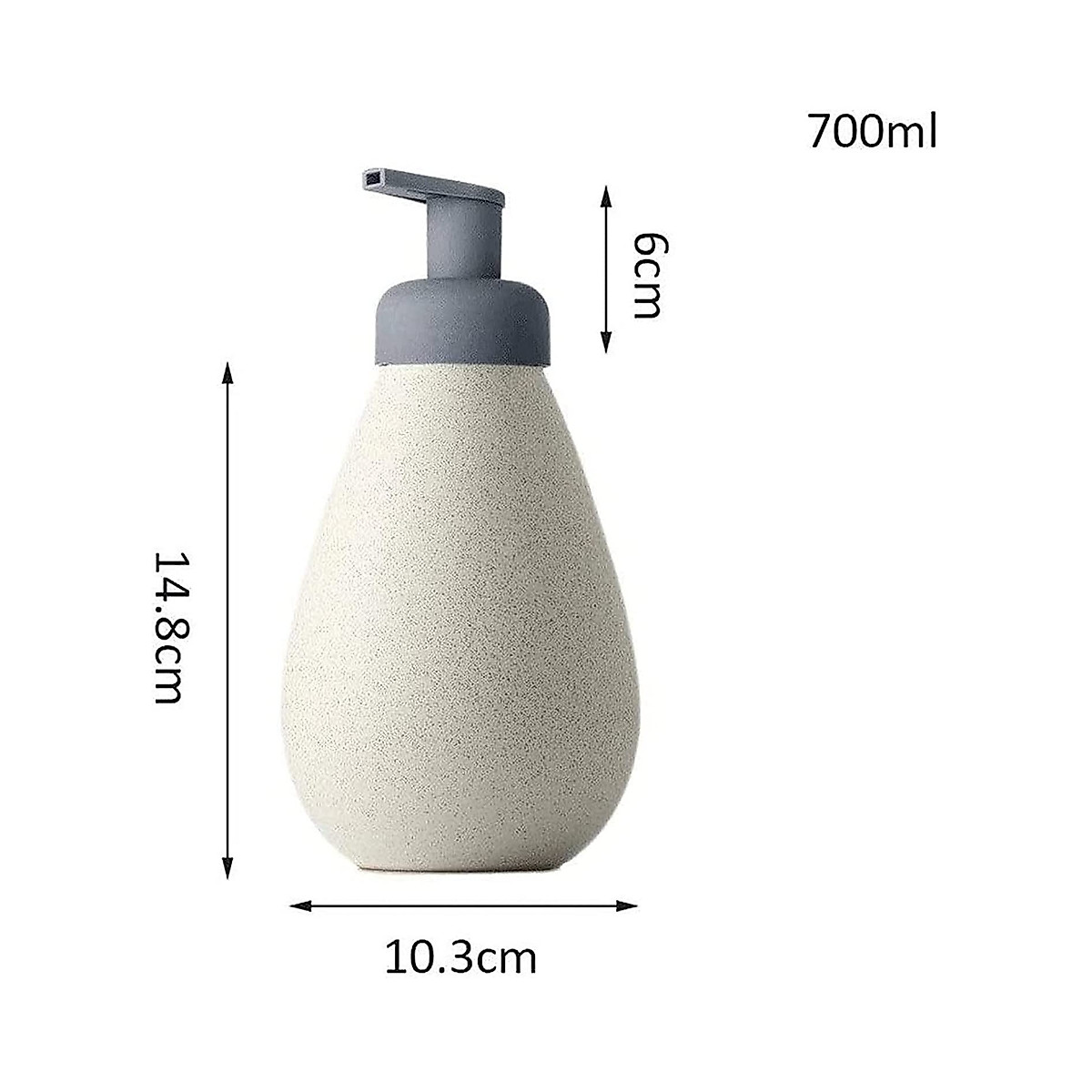 OXOAMP Soap Dispenser Soap Dispenser Bottle with Pump Lotion Soap Dispenser Bottle Foaming Hand Soap Dispenser Ceramics Soap Foam Dispenser Bathroom (Color : Brown)