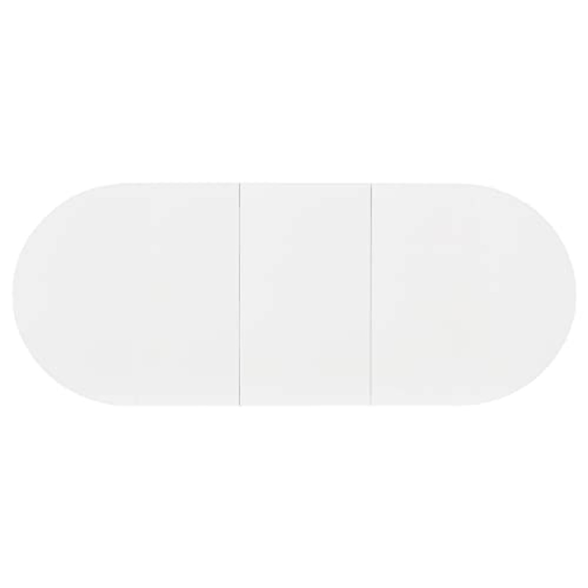 Coaster Home Furnishings Heather Oval Dining Table with Hairpin Legs Matte White and Chrome