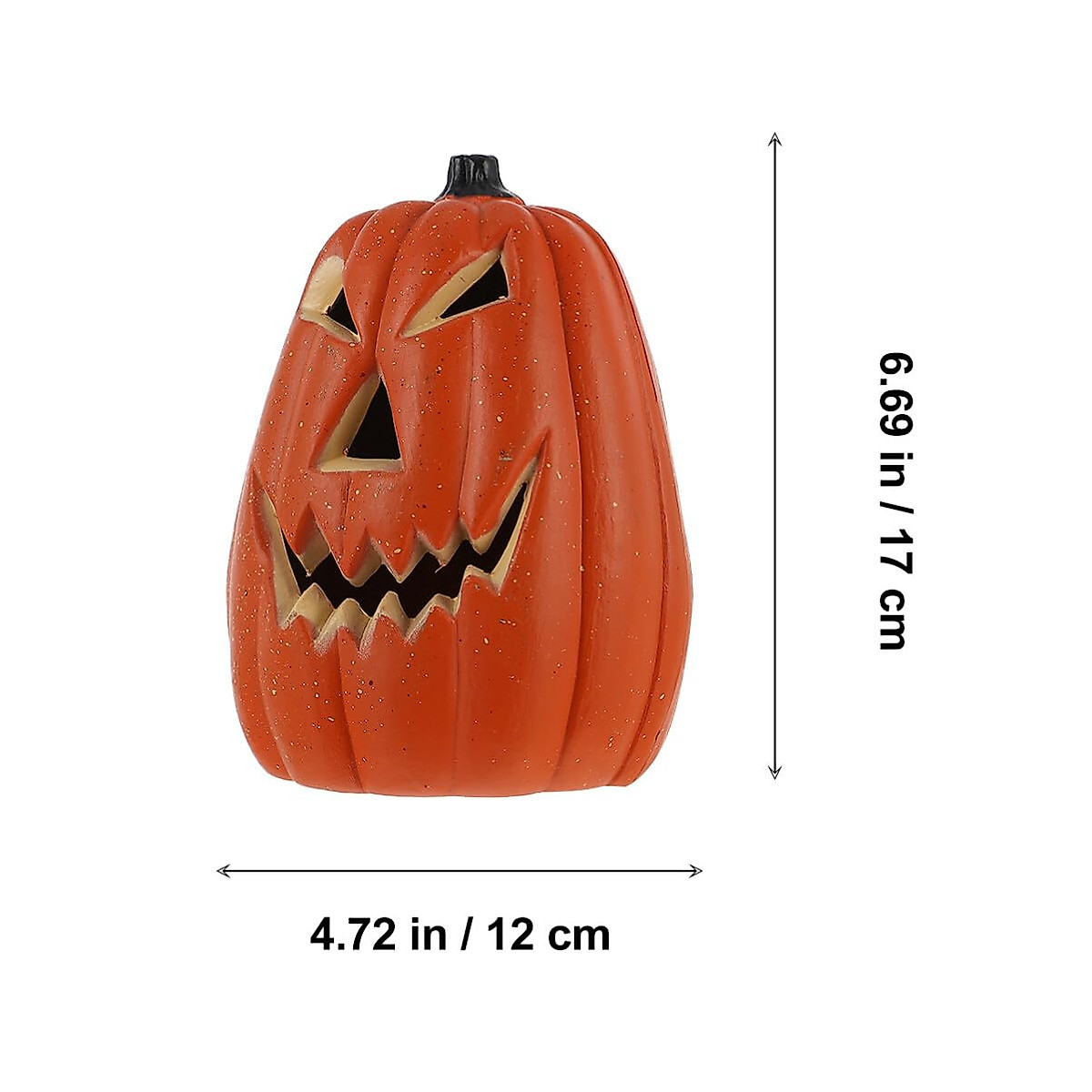 VOSAREA Halloween Led Pumpkin Lights Light Up Jack O Lantern Pumpkin Figurine Lantern Outdoor Pumpkin Decoration for Halloween Haunted House Props